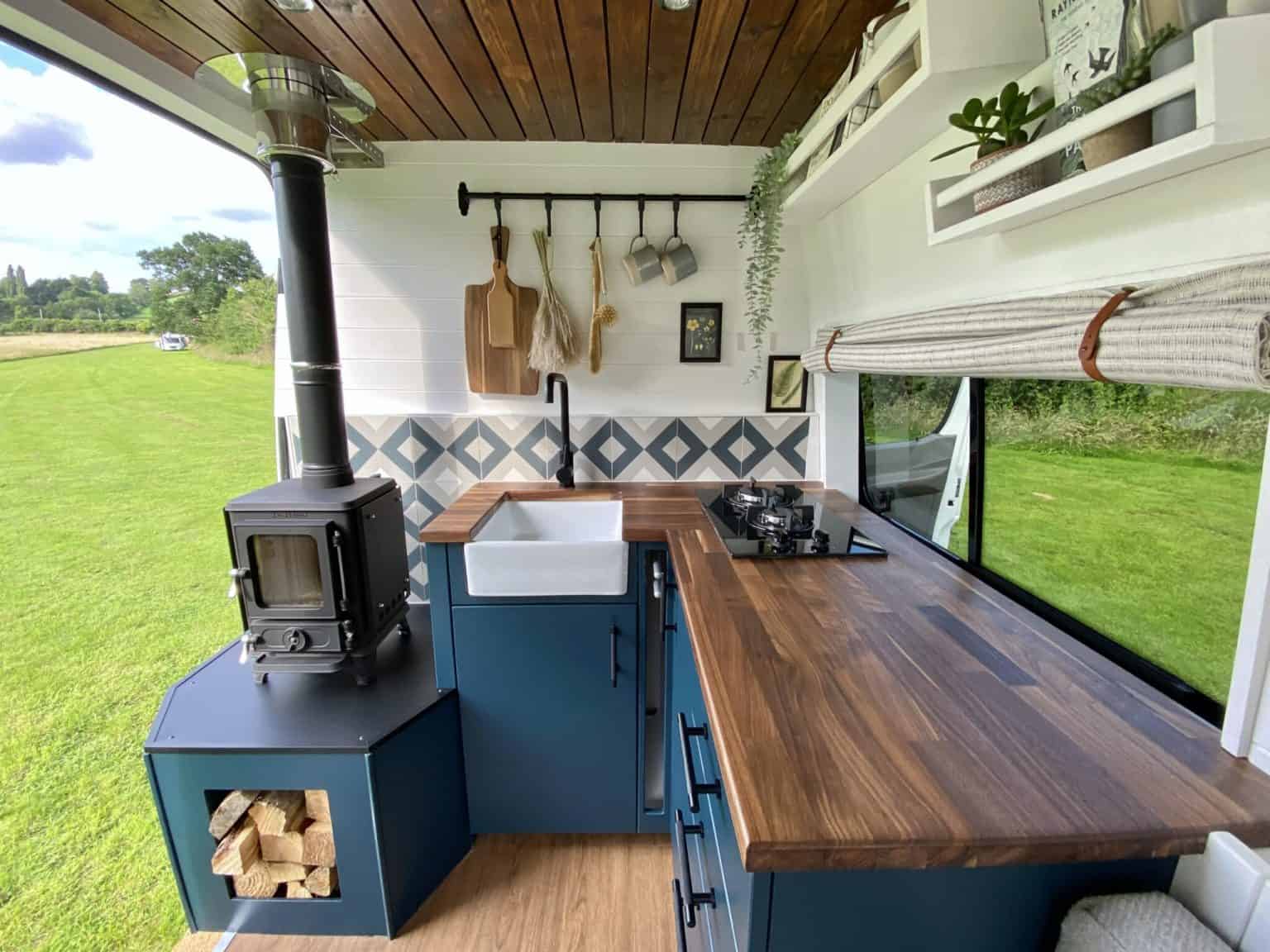 Vanfolk Sprinter Conversion - Small Wood Stoves - Salamander Stoves