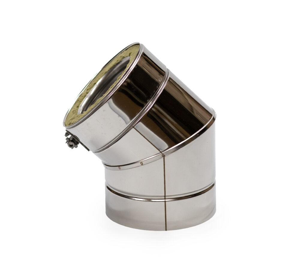130mm Twin Wall Insulated 45 Degree Elbow - Salamander Stoves